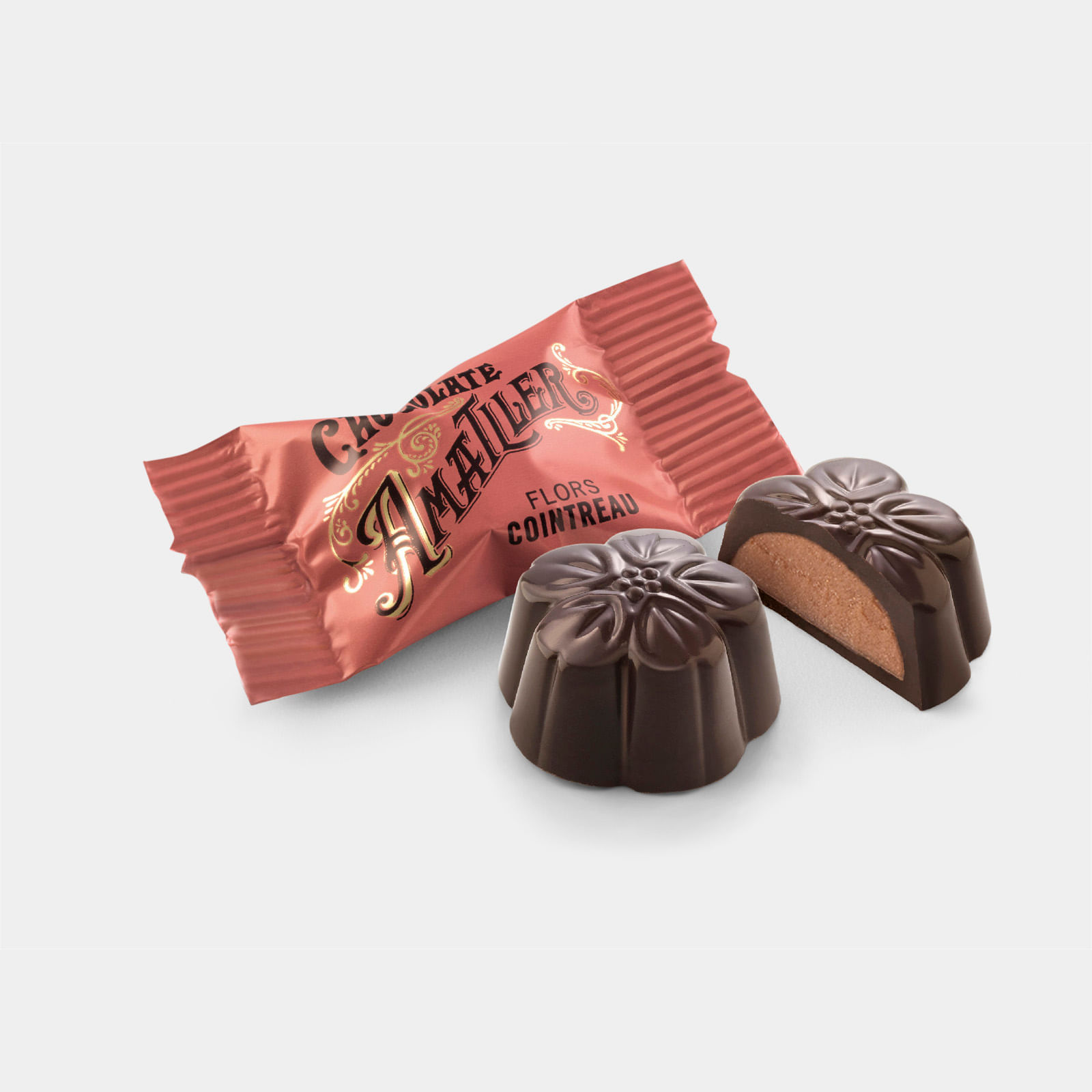 Chocolate Cointreau Flower Pralines 72g | Chocolate Amatller