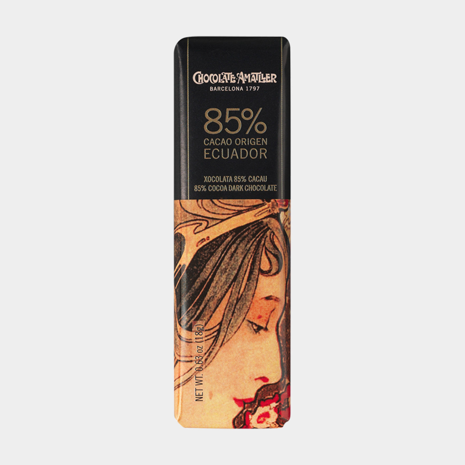 Mini Dark Chocolate Bar 85% Equator 18g | Chocolate Amatller