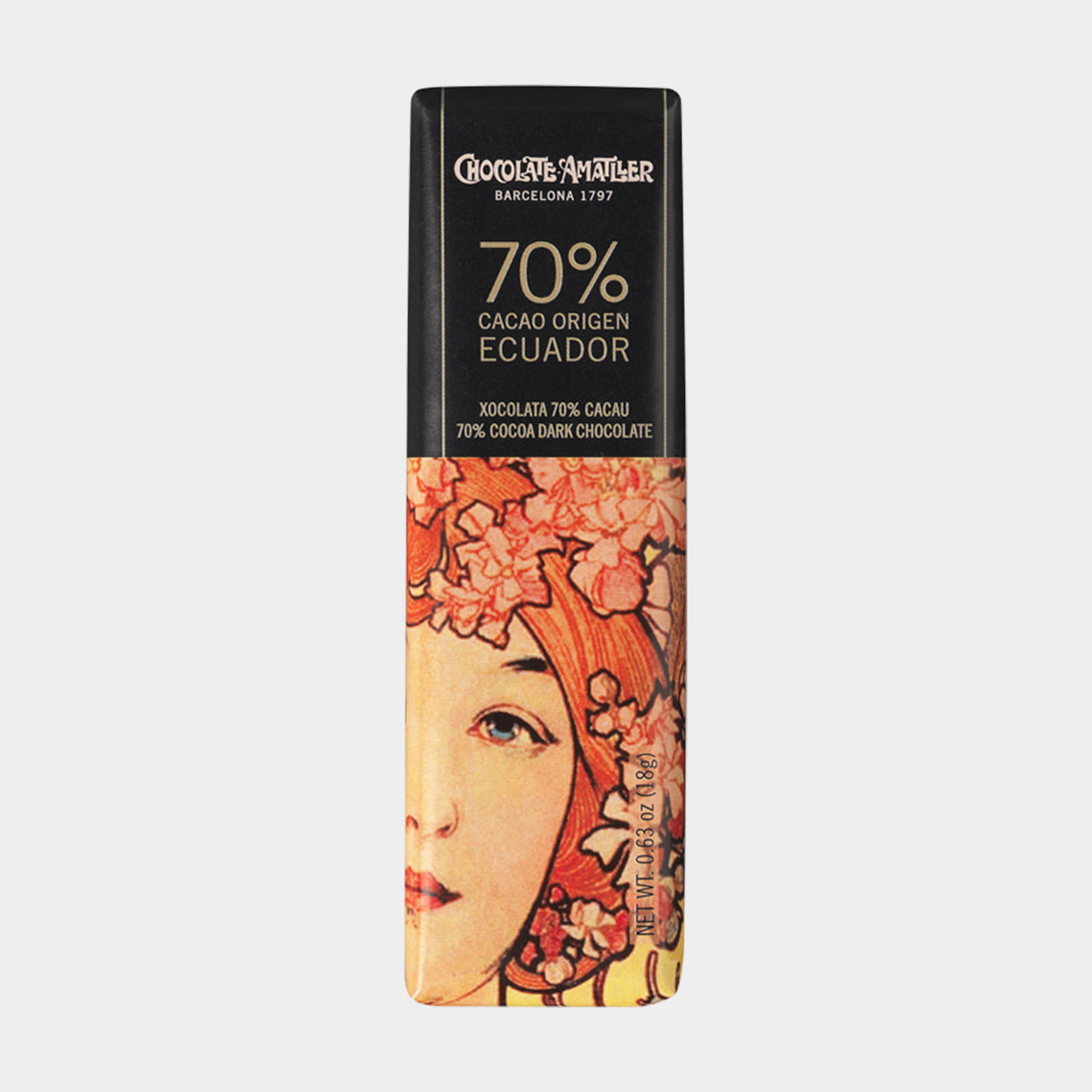 Mini Dark Chocolate Bar 70% Equator 18g | Chocolate Amatller