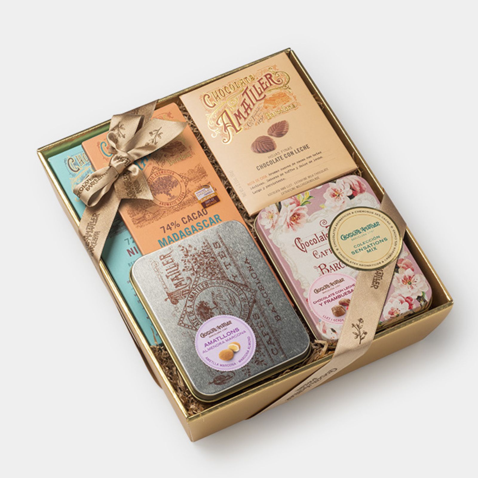 Cesta chocolates Colección Sensations Mix Amatller | Chocolate Amatller